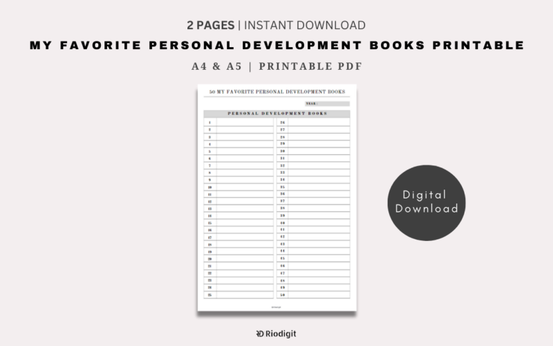 My Favorite Personal Development Techniques Printable - Riodigit ...
