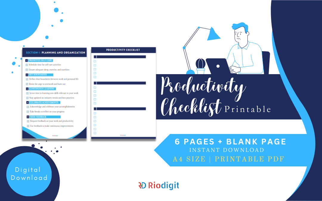 Daily Routine Checklist Printable - Riodigit: Design assets Printables ...